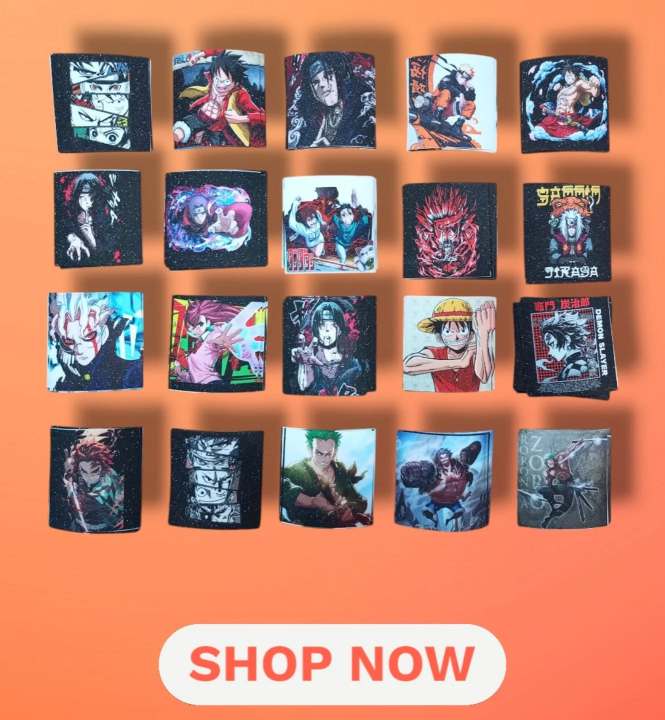 ANIME STICKERS 20 pc NARUTO DEMON SLAYER JUJUTSU KAISEN ONE PEICE ...
