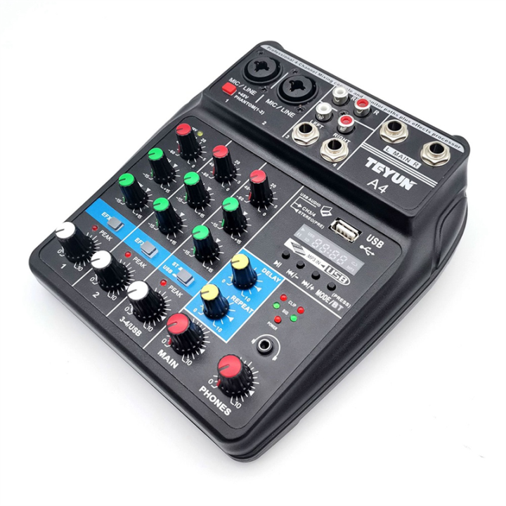 A4 Microphone Digital Mixer DJ Live Broadcast KTV Microphone Recording ...