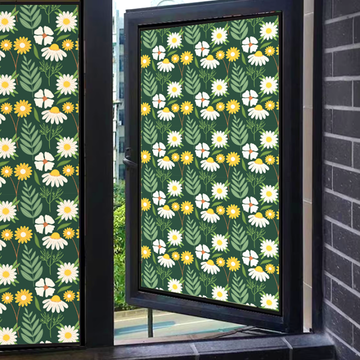 Daisy Flower Window Privacy Sticker for Bedroom Living Room Bathroom ...