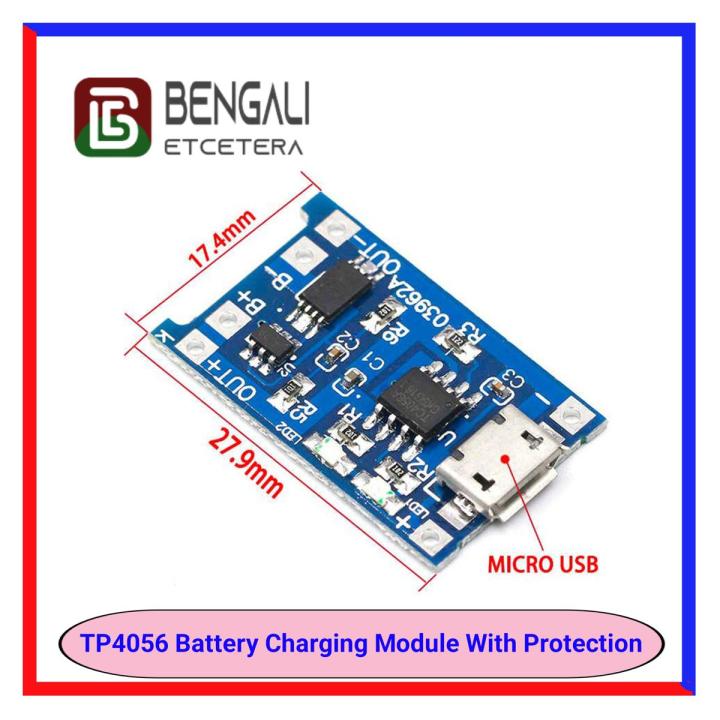5V 1A Micro USB 18650 Lithium Battery Charging Board Charger Module+ ...