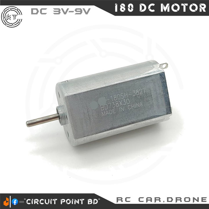 180 DC Motor High Speed Carbon Brush DC 3V-12V 1500RPM to 30000RPM for ...