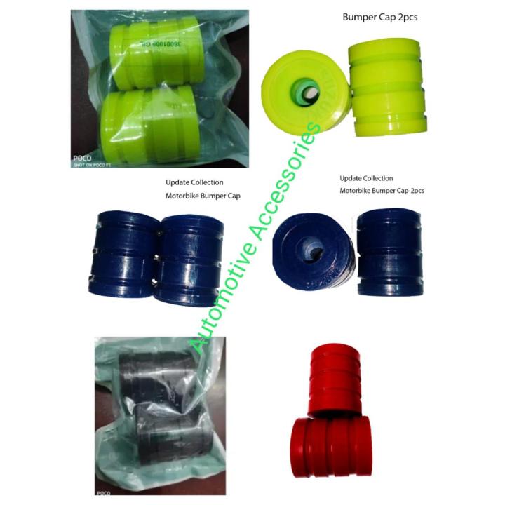 Bike Bumper Gutli Rubber Cap For Motorcycle - Black/blue/green -2Pcs ...