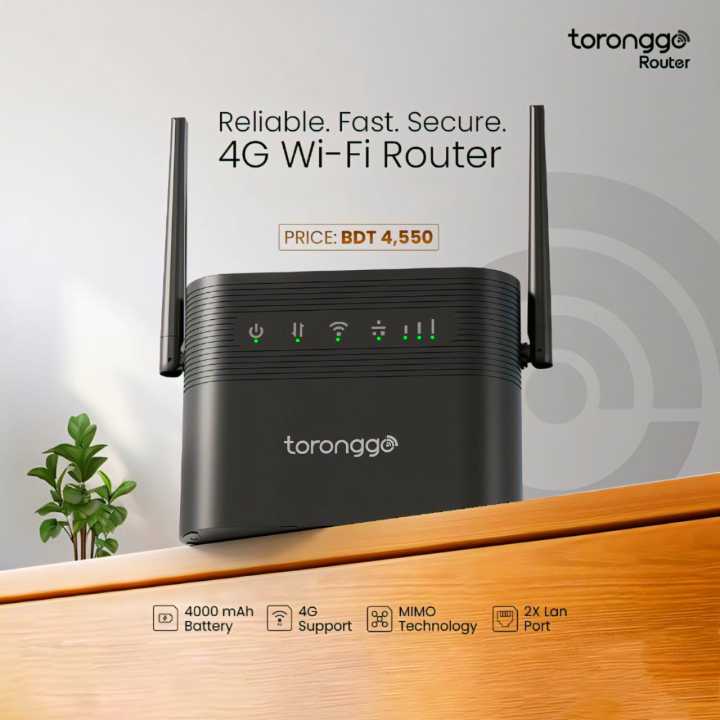 Walton Router WR34G 4G Sim Supported Speed Up to 300 Mbps MU-MIMO 2.4 ...