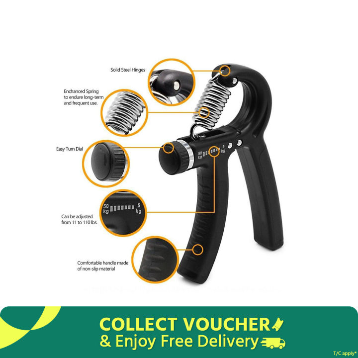 5-60Kg Adjustable Heavy Grips Hand Gripper Gym Power Fitness Hand ...