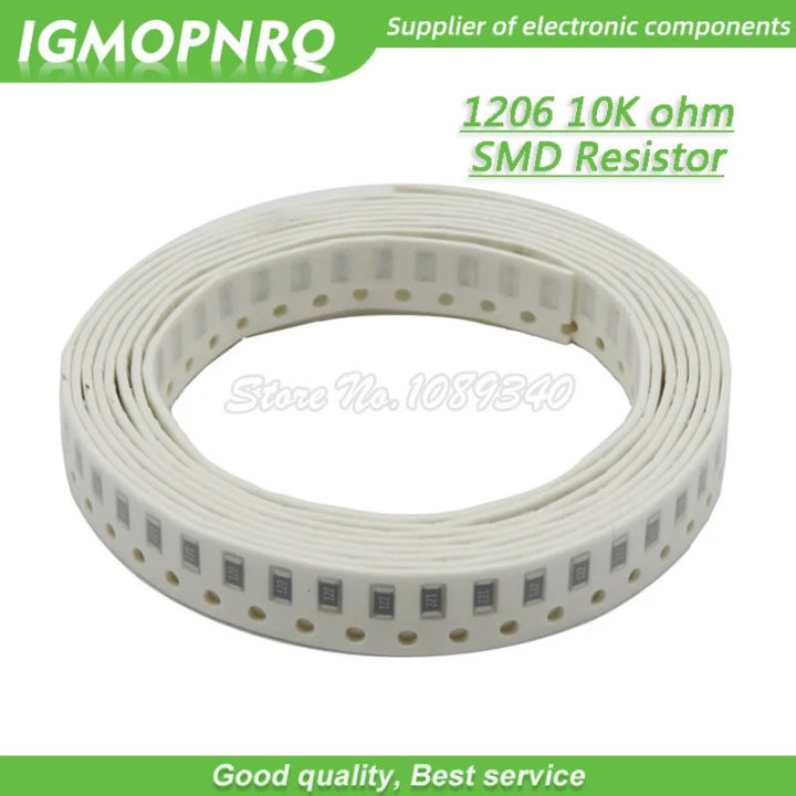 100PCS 1206 SMD Resistor 1% resistance 10K ohm chip resistor 0.25W 1/4W 103 IGMOPNRQ | Daraz.com.bd
