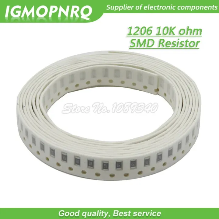 100PCS 1206 SMD Resistor 1% resistance 10K ohm chip resistor 0.25W 1/4W ...