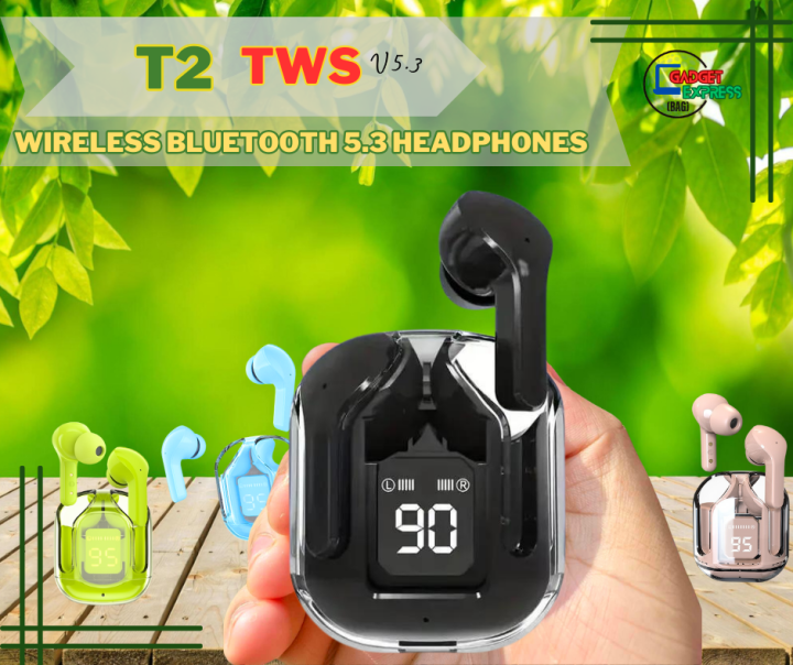T2 TWS Transparent Wireless Bluetooth 5.3 Earbuds with Transparent ...