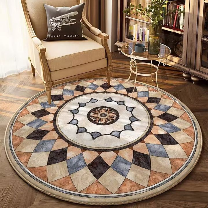 European Classical Palace Style Round Carpet for Living Room Big Size ...