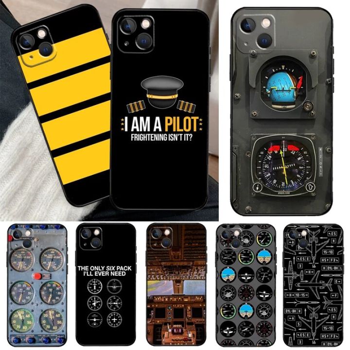 Aviation Aeroplane Pilot Cockpit Phone Case For iPhone 11 12 13 14 15 ...