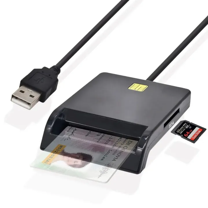 UTHAI X02 USB SIM Smart Card Reader For Bank Card IC/ID EMV SD TF MMC ...