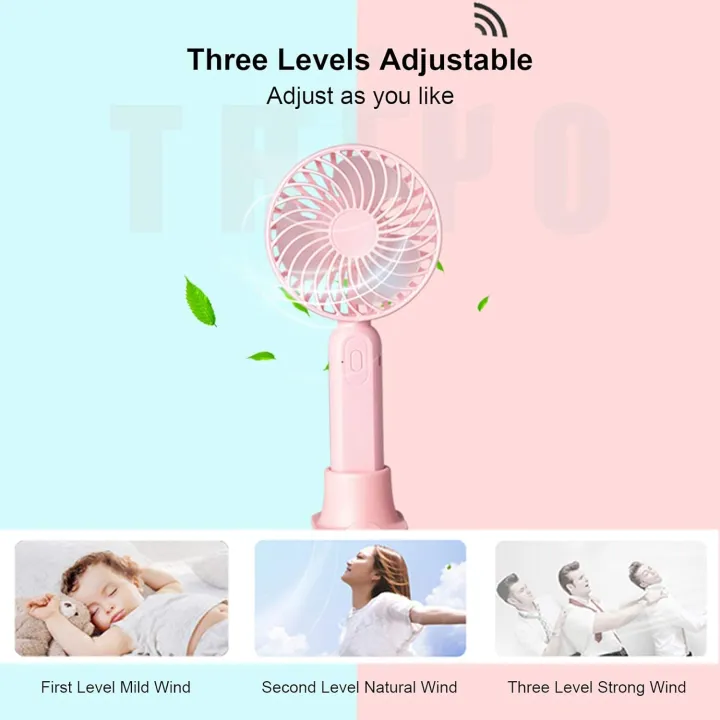 USB Mini Handheld Fan Outdoor Portable Rechargeable Cooling Fan with ...
