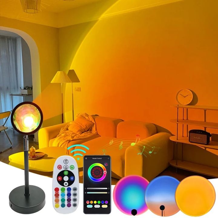 RGB Sunset Lamp Rainbow Projector Mood Light | Daraz.com.bd