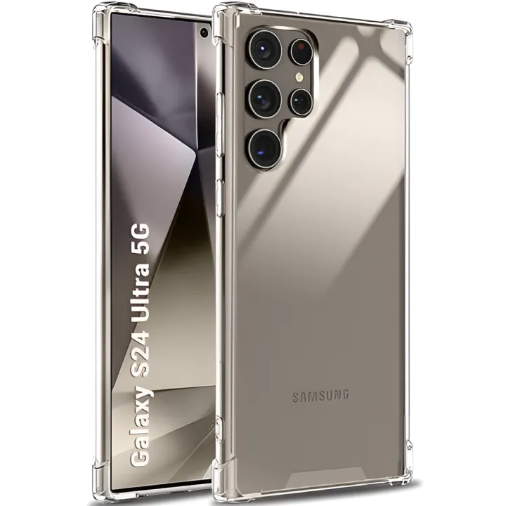 For Samsung Galaxy S24 Ultra Flexible Clear Transparent Soft TPU Back ...