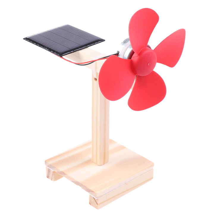 Science Toy Mini Solar Fan DIY Model Kit Wooden Students Physics ...