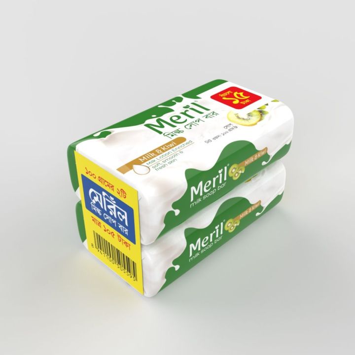 Meril Milk & Kiwi Soap Bar 100 gm (Buy 2 & Get 15 TK OFF) | Daraz.com.bd