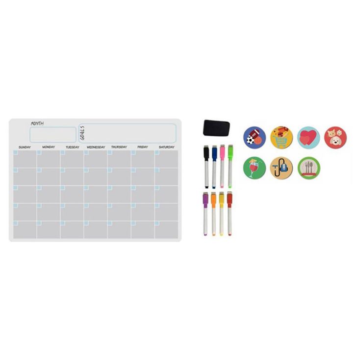 A3 Magnetic Monthly Weekly Planner Calendar Table Dry Erase Fridge ...
