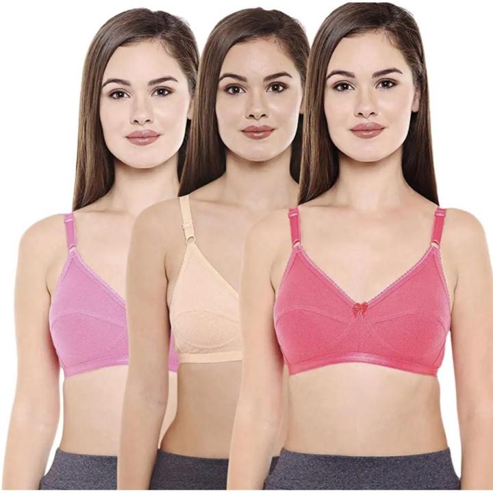 3 Pieces Cotton Bra Indian Comfortable - Bra | Daraz.com.bd