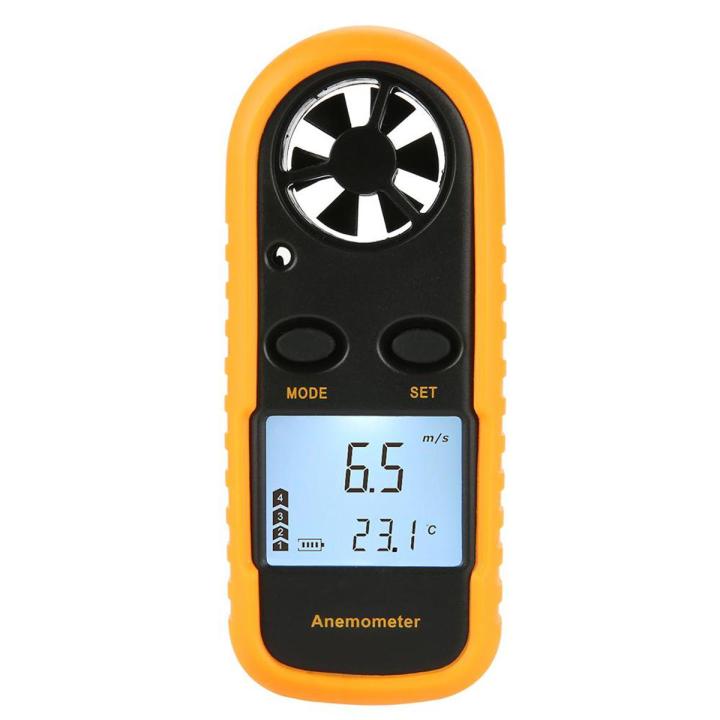 Mini LCD Digital Anemometer Wind Speed Air Velocity Temperature ...