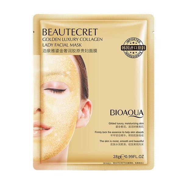 BIOAQUA BEAUTECRET GOLDEN LUXURY COLLAGEN LADY FACIAL MASK 28g | Daraz ...