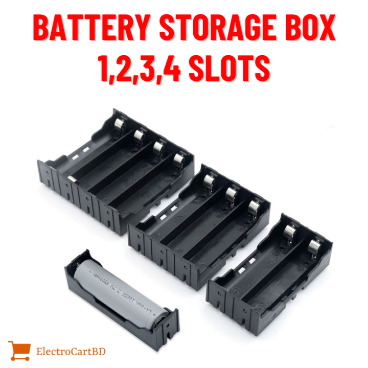 18650 Battery Case Holder Bracket Storage Box 1x 2x 4x Slots For 18650 ...