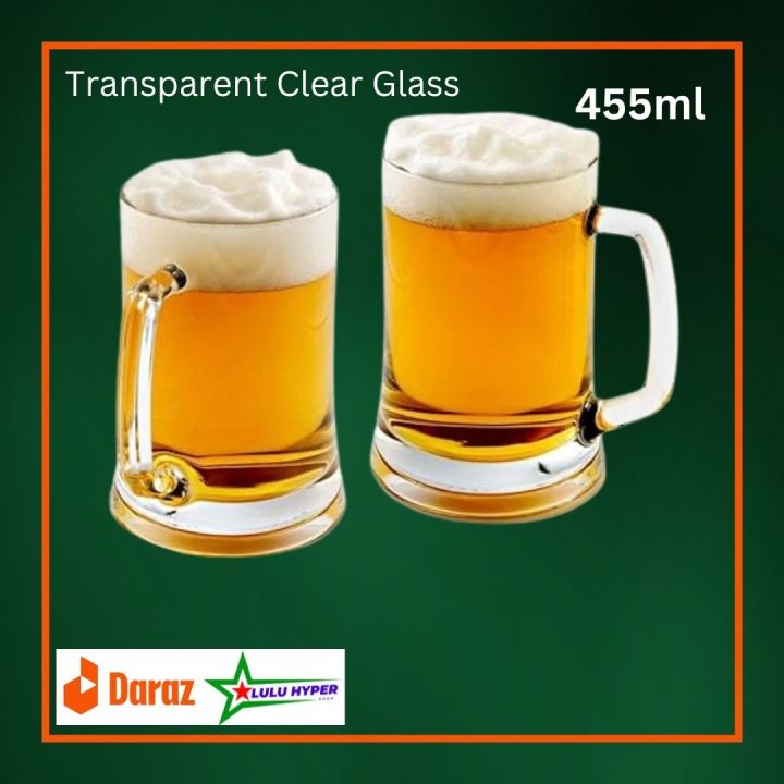 BIg Size Clear Glass Juice/Drinking/Water Mug- Coffee Mug - 455ML O ...