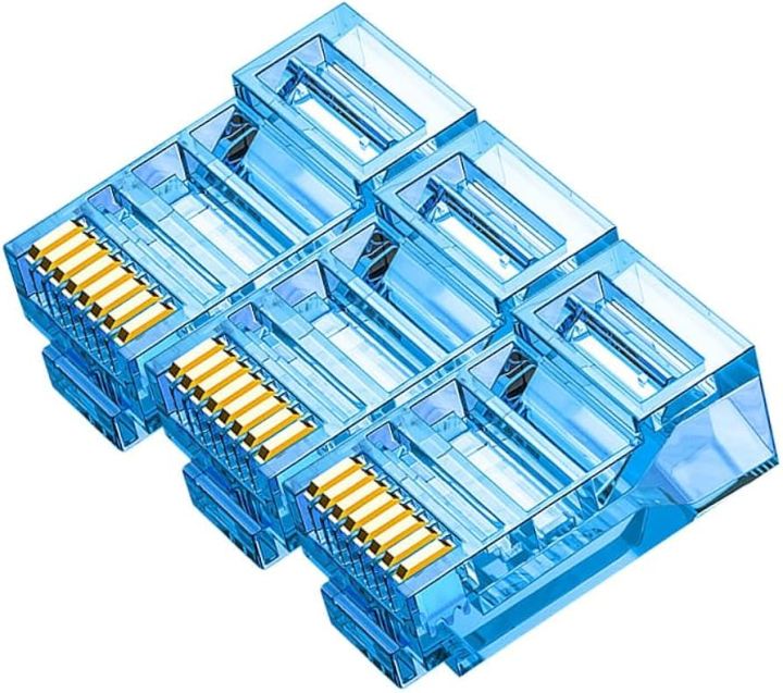 RJ-45 CAT6 Network Connector High Quality-Blue 100Pcs | Daraz.com.bd