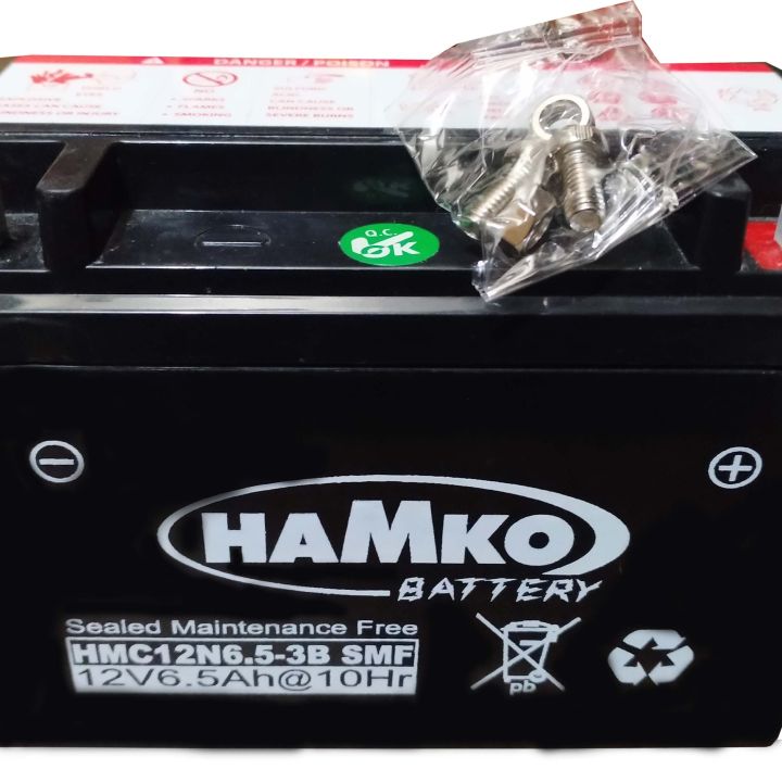 Bike Battery 12N6.5-3B SMF 12V6.5AH | Daraz.com.bd