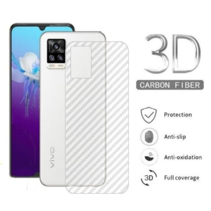 Carbon Fiber Sticker for Vivo V21 - Transparent | Daraz.com.bd