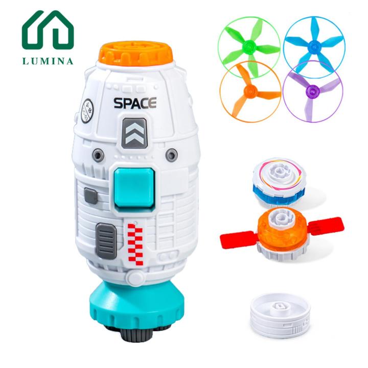 Lumina Disc Launcher Toy No Battery Required Toddler Rocket-Shaped ...