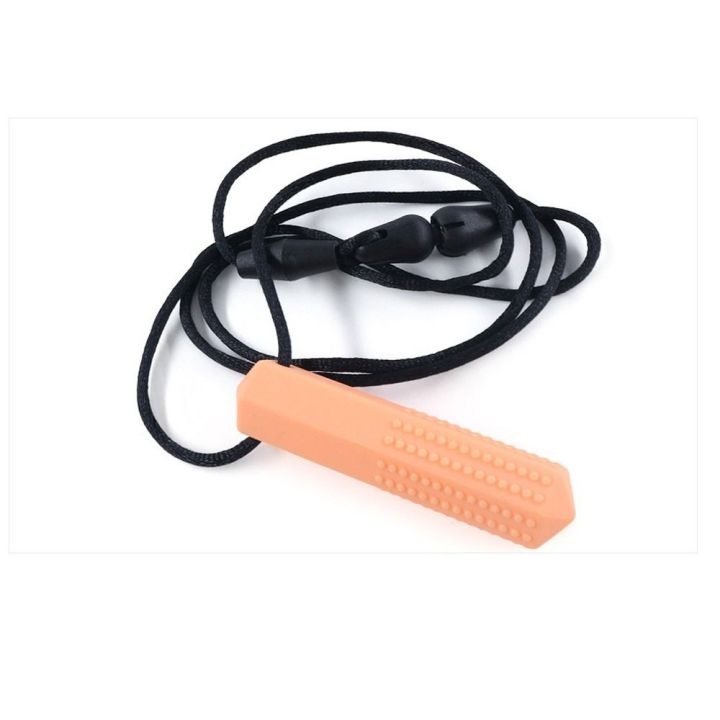 2pcs Silicone Chewing for Autism Kids Teething Teether Necklace Chewy ...