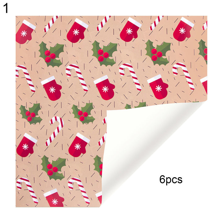 【Lejia】1 Set Eye-Catching Wrapping Papers Gift Cartoon Kraft Paper ...