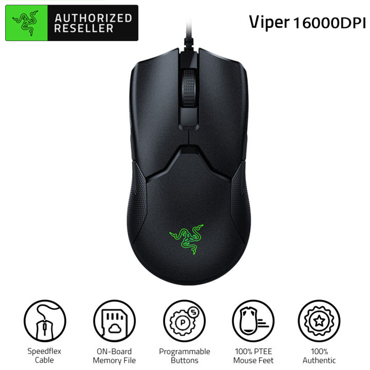 Razer Viper Wired Gaming Mouse 16000DPI RGB Computer Mice PAW3390 ...