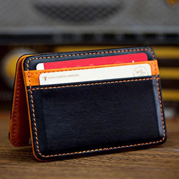 Mini Neutral Magic Bifold Leather Wallet Card Holder Wallet Purse Money ...