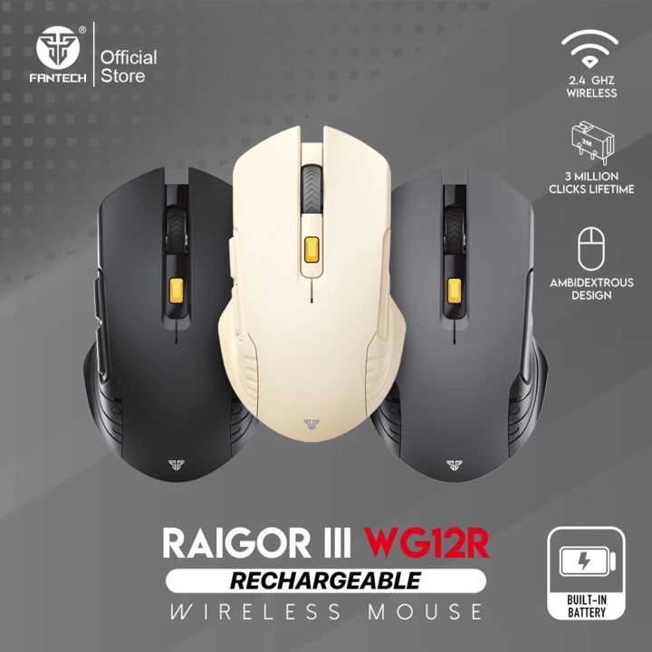FANTECH RAIGOR III WG12 WG12R Wireless Optical Mouse 2000DPI and 3 ...