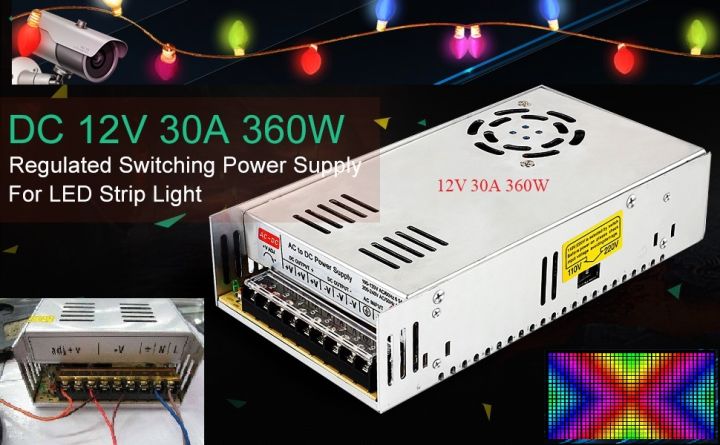 Swiching Mode Power Supply SMPS AC to DC 12 Volt 30 AMP 360W High ...