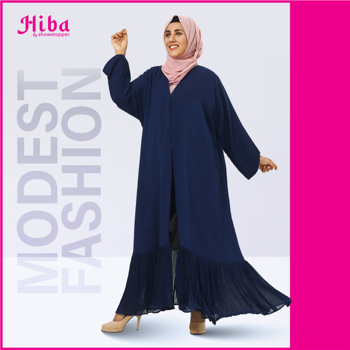 Hiba Navy textured georgette Fabric Abaya Women 0723 000204 | Daraz.com.bd