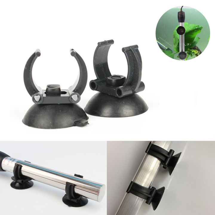 2pcs Aquarium Sucker Heating Rods Clip Air Line Pipe Tube Holder ...