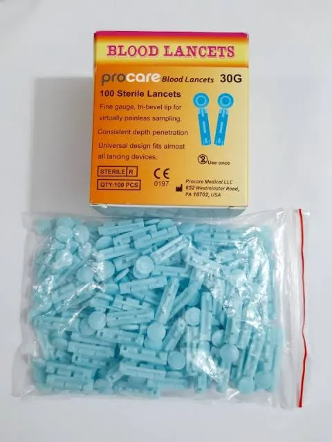 Procare Blood Lancet Sterile Needle For Blood Glucose Meter Pen - 100 ...