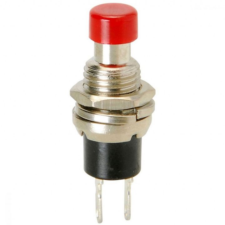 RED CAP Silence Switch Stainless Steel Switch 2 Pin AC 250V 1A Mini ...
