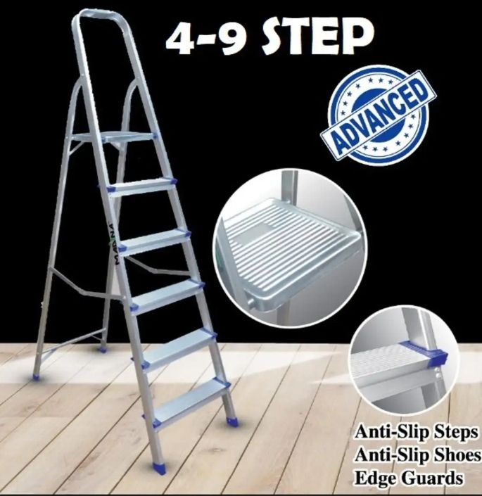 GERMANI LADDER 4/5/6/7/8/9 STEP ALMUNIUM | Daraz.com.bd