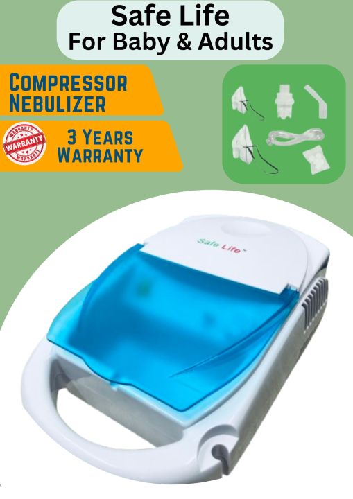Safe Life Compressor Nebulizer Machine Portable For Baby And Adults 3 ...