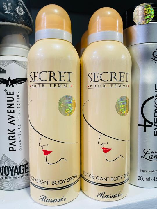 Rasasi Secret Deodorant Body Spray For Women 200ml | Daraz.com.bd
