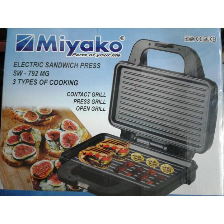 Miyako Big Size Electric Sandwich Maker Sub-Sandwich Maker Black SW-792 ...