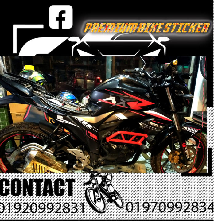 Gixxer Monotone xx Decal sticker || bike body sticker | Daraz.com.bd