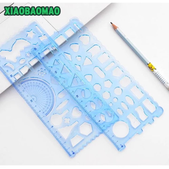 2 Pieces Different Shapes Template Ruler/ Spirograph Ruler / Geometric ...