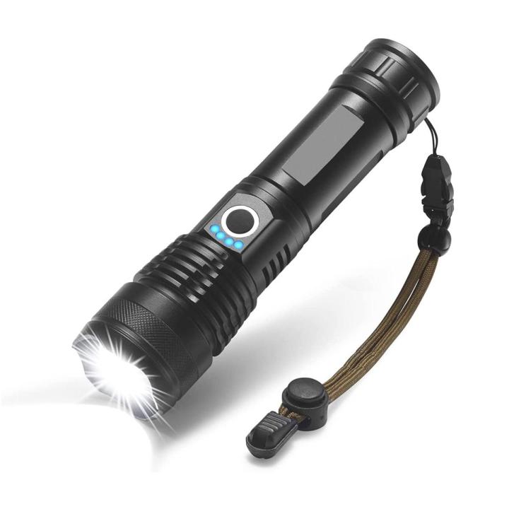 Rechargeable Waterproof Zoom LED Flashlight USB Torch Light | Daraz.com.bd