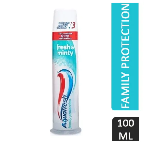 Aquafresh Triple Protection Fresh & Minty Pump Toothpaste (UK) - 100ml ...