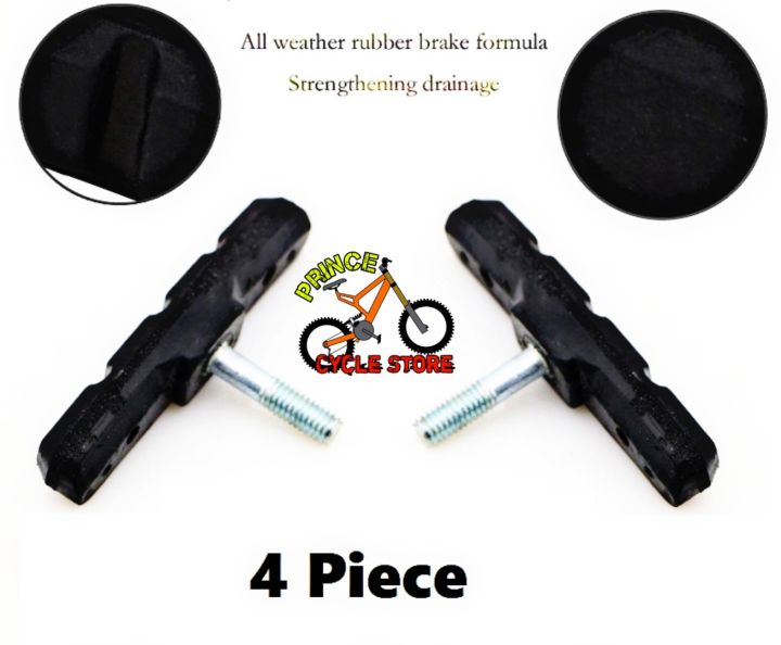 Bicycle V- Brake sho Bicycle Break Pads Rubber V-brake shoes 2 Pair ...