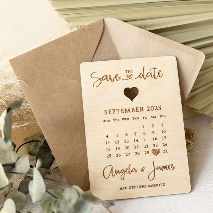 Custom Save The Date Wedding Invitation Laser Cut Wooden/Acrylic ...