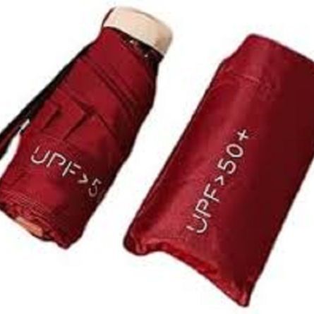 Mobile Umbrella Size Mini Portable UV Protector Umbrella Maroon Color ...